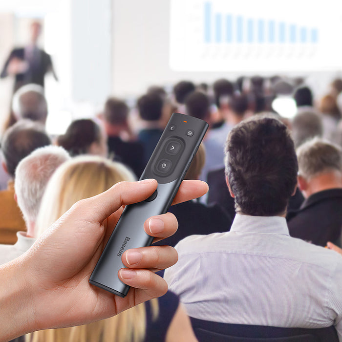 Baseus Orange Dot AI Wireless Presenter (Red Laser) | Rechargeable, In