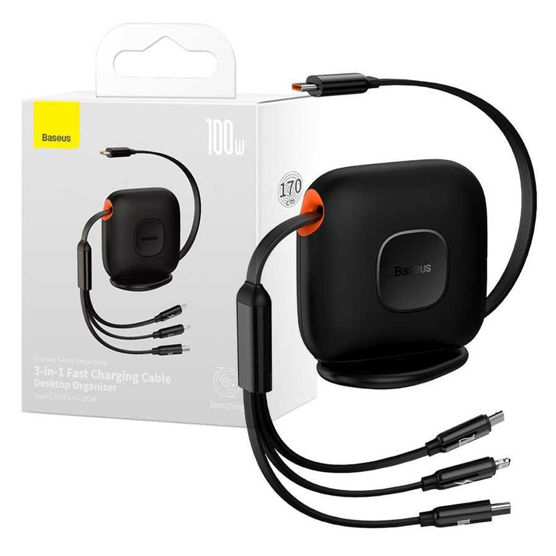 Baseus Cable 100W Cable Type-C to Micro Type-C Lightning Traction Seri